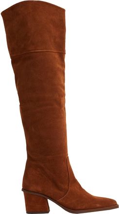 8 by YOOX SPLIT LEATHER OVER THE KNEE WESTERN BOOT