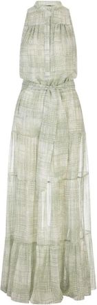 Kiton Femme, Robes, Vert, Taille: 36 FR Abstract-print Maxi Dress