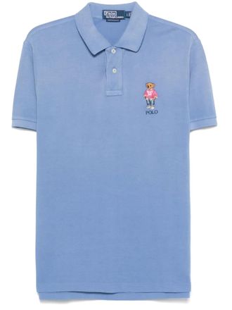 Polo Ralph Lauren polo à patch Polo Bear - Bleu