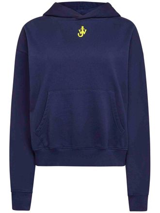 J.W.Anderson Hoodie mit Anker-Stickerei - Blau