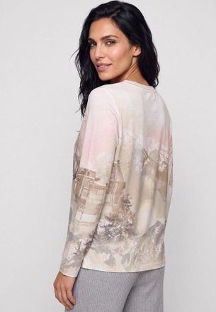 Olsen T-Shirt mit Panneaux-Dessin und dekorativen Details
