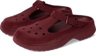 Crocs Unisex Erwachsene Classic Mary Jane Velvet Clog, Beetroot, 39 EU Herren / 7 UK Damen