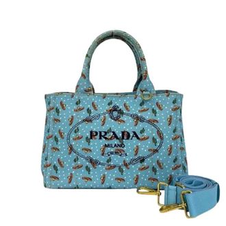 Prada Pre-owned Canapa Canvas 2way Bag - Femme - Pre-owned - Bleu - Taille: ONE Size