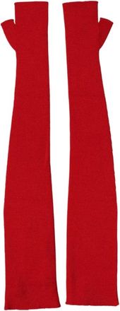 Dolce & Gabbana Femme, Accessoires, Rouge, Taille: ONE Size Gants sans doigts longueur coude