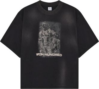 Won Hundred Homme, Tops, Noir, Taille: S T-shirt Houston Astro