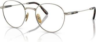 Ray-Ban David Titanium Optics Arista Gold Fassung Klar Glas Polarisiert 51-20