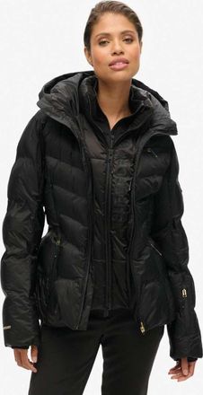 Superdry Luxe - Ski-Steppjacke in Schwarz