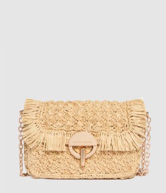 Vanessa Bruno Sac Nano Moon Naturel Franges