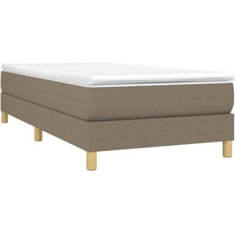 vidaXL Sommier &agrave; ressorts de lit Taupe 100x200 cm Tissu