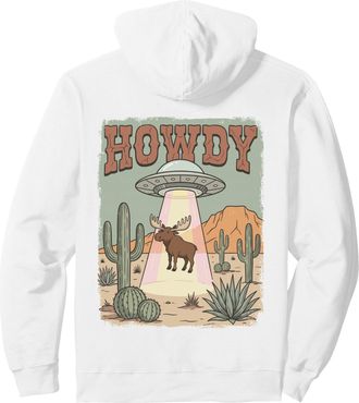 Image UFO Howdy Desert Moose Pullover Hoodie