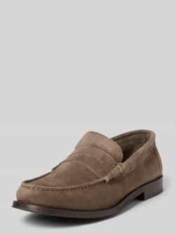 Garment Project Loafer aus Rindsvelours mit Gummisohle