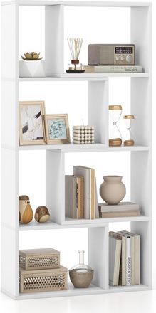 Giantex COSTWAY Bücherregal mit 4 Ebenen, Standregal mit 8 Fächern, Würfelregal, Regal, Büroregal, Aufbewahrungsregal für Wohnzimmer, Schlafzimmer, Arbeitszim