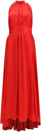 SA SU PHI Gekn&ouml;pftes Faltenkleid - - Dresses - Damen - Rot - L