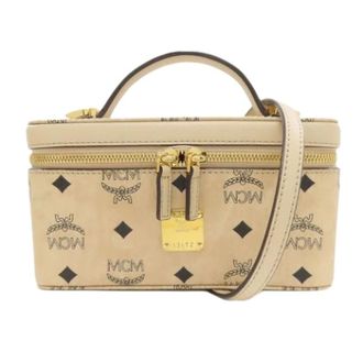 MCM Mini sac &agrave; main Pre-owned - Femme - Pre-owned - Beige - Taille: ONE Size