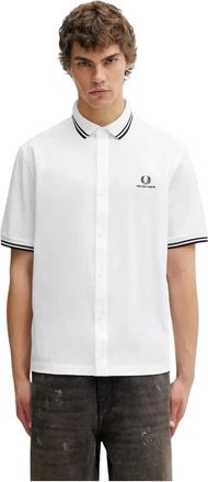 Fred Perry Herren, Shirts, Wei&szlig;, LGr&ouml;&szlig;e