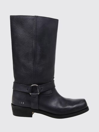 Golden Goose Bottes western en cuir de veau &agrave; bout carr&eacute; et petit talon