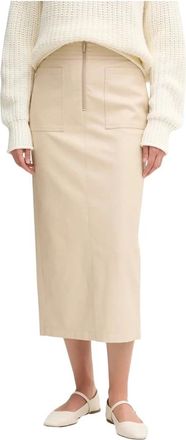 Marc Aurel Femme, Jupes, Beige, Taille: 38 FR Jupe Midi