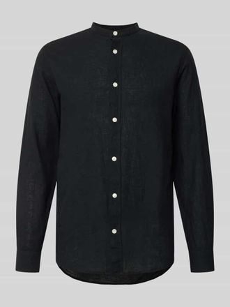 Only & Sons Slim Fit Freizeithemd aus Baumwoll-Leinen-Mix Modell CAIDEN