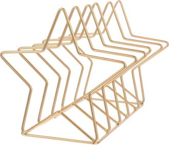 TOPBATHY Metall Bücherregal Sternförmig Dekoratives Aufbewahrungsregal aus Eisen für Büro und Zuhause Modernes Desktop Regal für Bücher Magazine Dokumente Einf