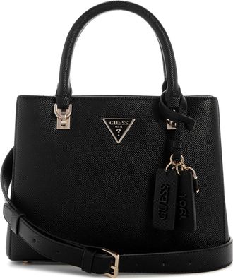 Guess Handtasche Umh&auml;ngetasche Noelle II Multi Compartment Satchel Black schwarz