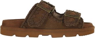 Mou Femme, Chaussures, Brun, Taille: 40 EU Low Bio Sandal Two Buckles AL
