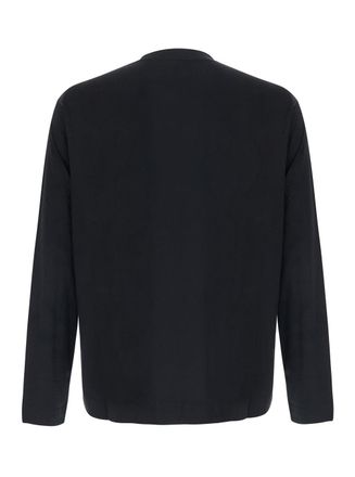 Emporio Armani Mens Long Sleeve T-Shirt Modal Black T-Shirts And Polos