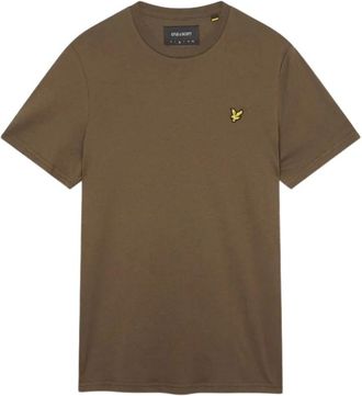 Lyle & Scott Baumwoll-Rundhals-T-Shirt - - Tops - Herren - Gr&uuml;n - M