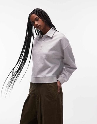 Carhartt Work in Progress Brenta - Polo-Sweatshirt in Grau meliert