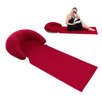 Generic Sandmatte - Aufblasbare Matte mit integriertem Kissen f&uuml;r und Au&szlig;enbereich | faltbar f&uuml;r 1 Person, Sandschutz f&uuml;r Nickerchen, Sonnenbaden und Sonnenba