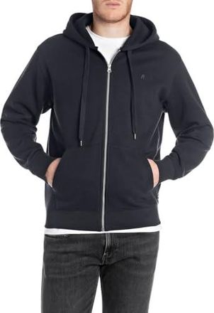 Replay M3105 Sweatshirt &agrave; Capuche, 067 Bleu Nuit, S Homme