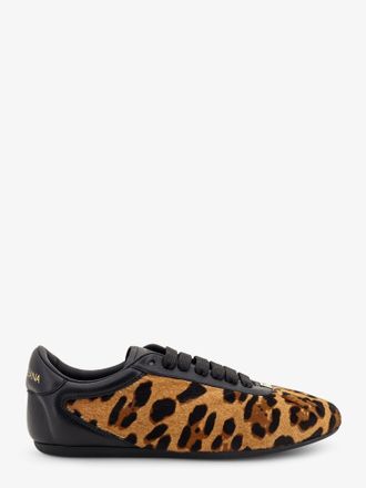 Dolce & Gabbana Ponyskin sneakers with metal DG logo - DOLCE & GABBANA - gender_Woman