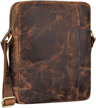 STILORD Sergio Sacoche Bandouli&egrave;re Besace Moyenne en Cuir V&eacute;ritable Vintage - Sac pour Tablette 11 Pouces - Pochette Homme Bandouli&egrave;re pour Documents A4 en Cu