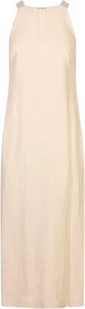 PESERICO Femme, Robes, Beige, Taille: 38 FR Robe Chemisier en Lin