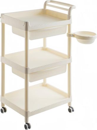 Generic Beauty Storage Rollwagen mit Schublade Metall Multifunktionaler Platzsparend Einfache Montage Nischenregal Auf Rollen
