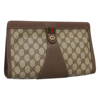 Gucci Pochette GG Canvas Pre-owned - Femme - Pre-owned - Beige - Taille: ONE Size