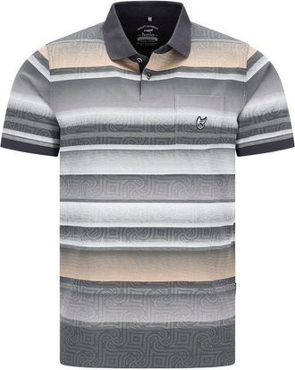 Hajo Poloshirt Feinpikee-Poloshirt mit Alloverdruck in stay fresh-Qualit&auml;t