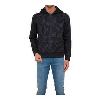 Etro Felpa Zip Cappuccio Blu Hoodie - - Sweatshirts & Hoodies - Herren - Blau - M