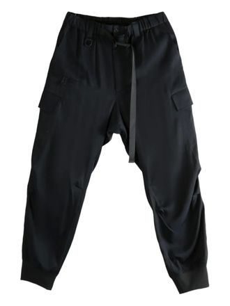 Yohji Yamamoto cuffed cargo pants - Noir