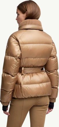Moncler Quilted Nylon Down Jacket - Camel