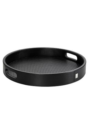 Joop Tablett, Schwarz, Holz, Textil, rund, 5.2 cm, verschiedene Motive/Dekore/Designs erh&auml;ltlich, Tischkultur & Servieren, Tabletts