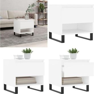 vidaXL Couchtisch Weiß 50x46x50 cm Holzwerkstoff - Couchtisch - Wohnzimmerstil - Holzwerkstoff - Weißer Couchtisch - Sideboard - Home & Living
