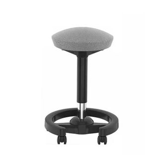 Generic Sattelstuhl, ergonomischer Rollenhocker, h&ouml;henverstellbarer Arbeitsstuhl, 300 Pfund Tragkraft, geeignet for Sch&ouml;nheitssalons, Bars und B&uuml;ros(Gray)