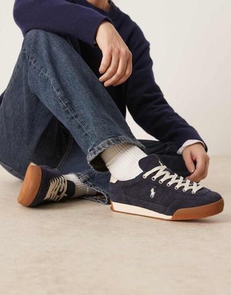 Polo Ralph Lauren Baskets &agrave; lacets - Bleu marine