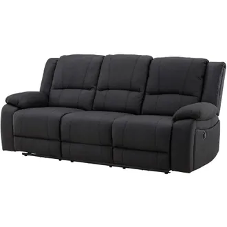 ebuy24 Singapore Sofa 3-Sitzer Sessel schwarz
