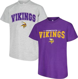 Outerstuff NFL Offizielles Lizenzprodukt f&uuml;r Kinder, Jugendliche und Jungen, 4-18, Prim&auml;r-Logo, Team-Farbe, Wortmark, Kickoff, 2er-Pack, Kombi-Set, Minnesota Wik