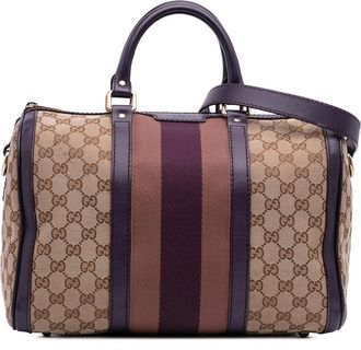 Gucci Hobo Bags - Medium GG Canvas Web Joy Boston Bag - Gr. unisize - in Braun - für Damen