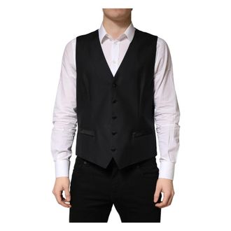 Dolce & Gabbana Einreihige Weste - - Suits - Herren - Schwarzk - L