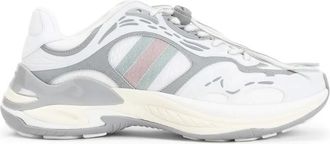 Gucci Low-Top Sneaker - Multicolour Leather And Mesh Sneakers - Gr. 11 - in Weiß - für Damen