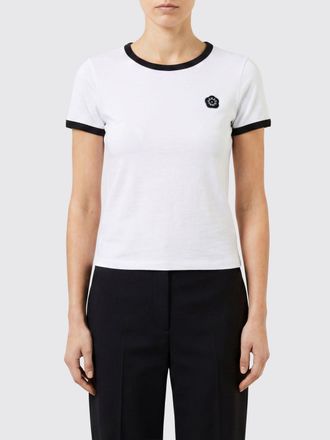 Kenzo T-shirt slim fit en coton avec logo et bords contrastants