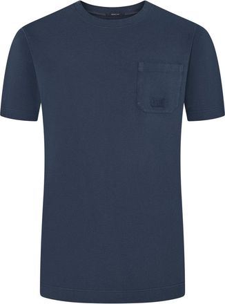 C.P. Company Garment Dyed gef&auml;rbtes T-Shirt mit Brusttasche in